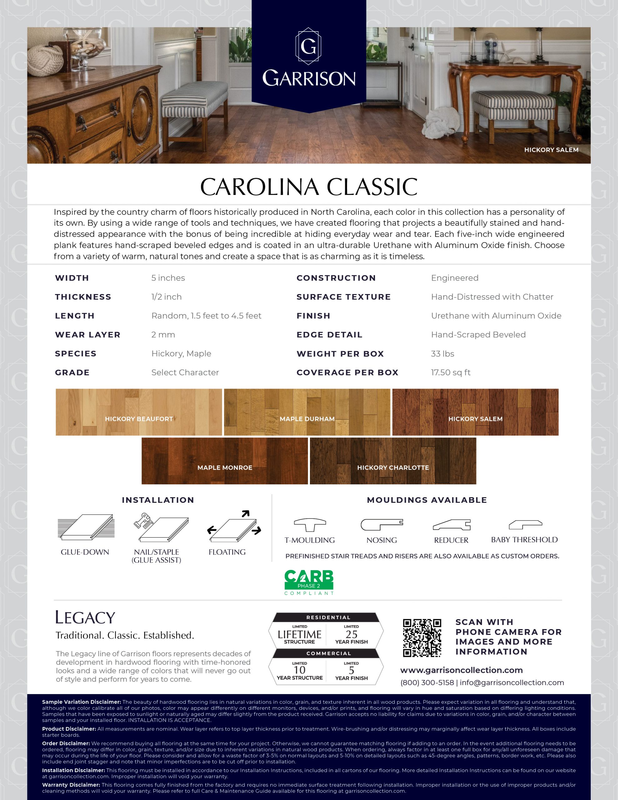 Maple Monroe - Garrison Collection Products